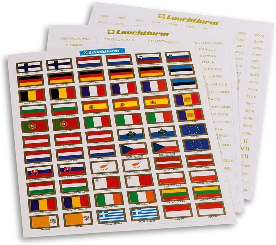 Label set for Euro-coins | Renniks