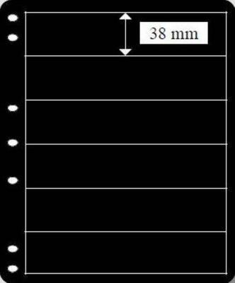 Hagner Single Sided Black Stocksheets - 6 Strips (Pack 10) | Renniks