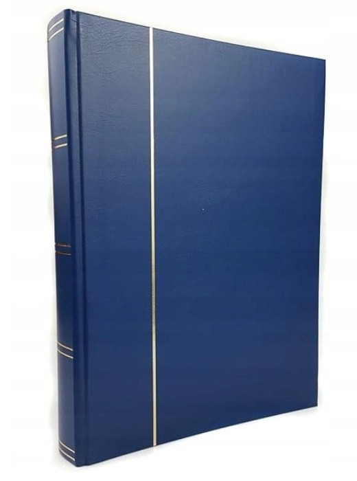 Stockbook NEUTRAL A4, 60 Black pages, non-padded cover, BLUE | Renniks